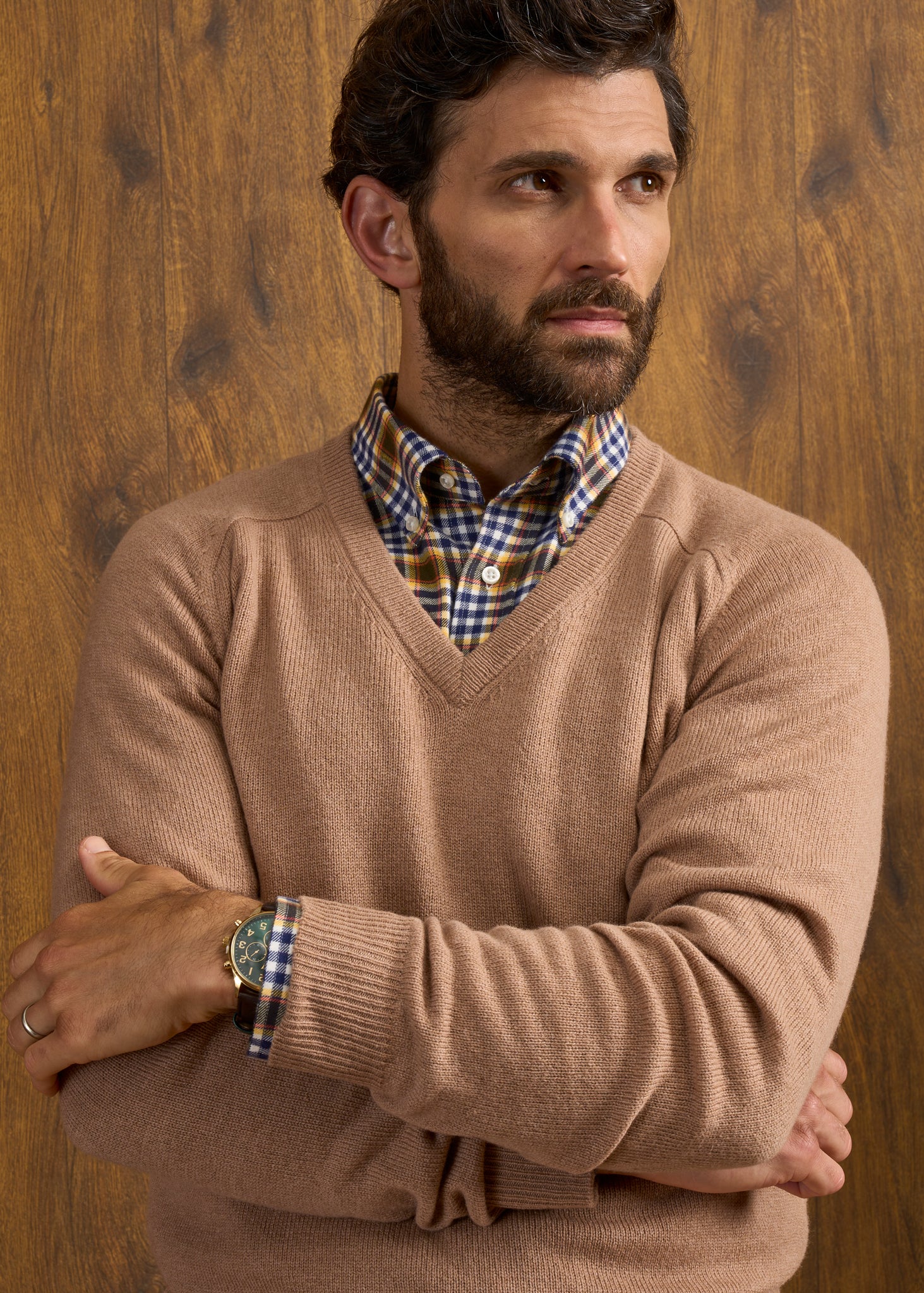 Kilsyth Men's Lambswool Jumper in Camel – Alan Paine