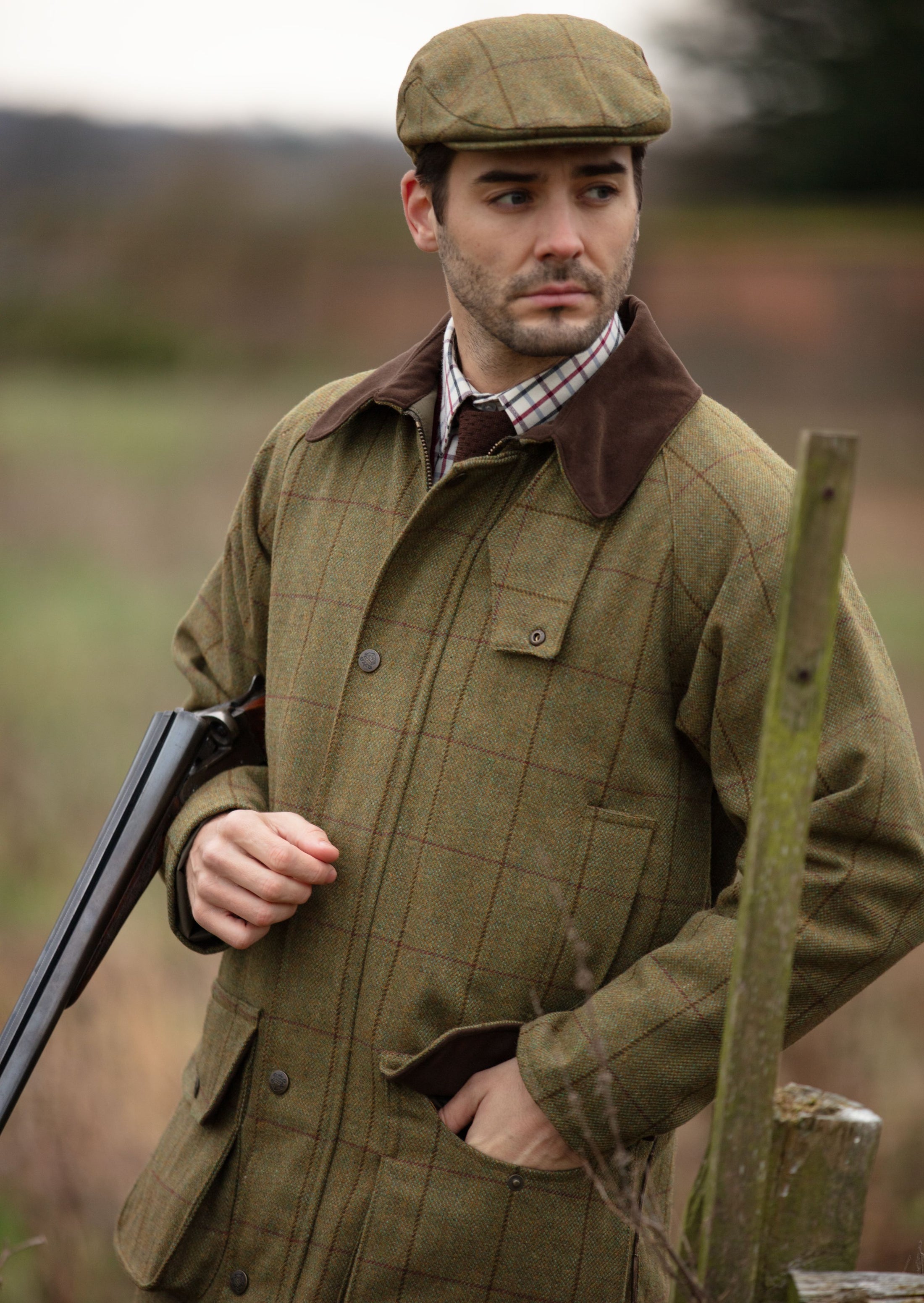 Rutland Men's Tweed Shooting Coat In Lichen – Alan Paine
